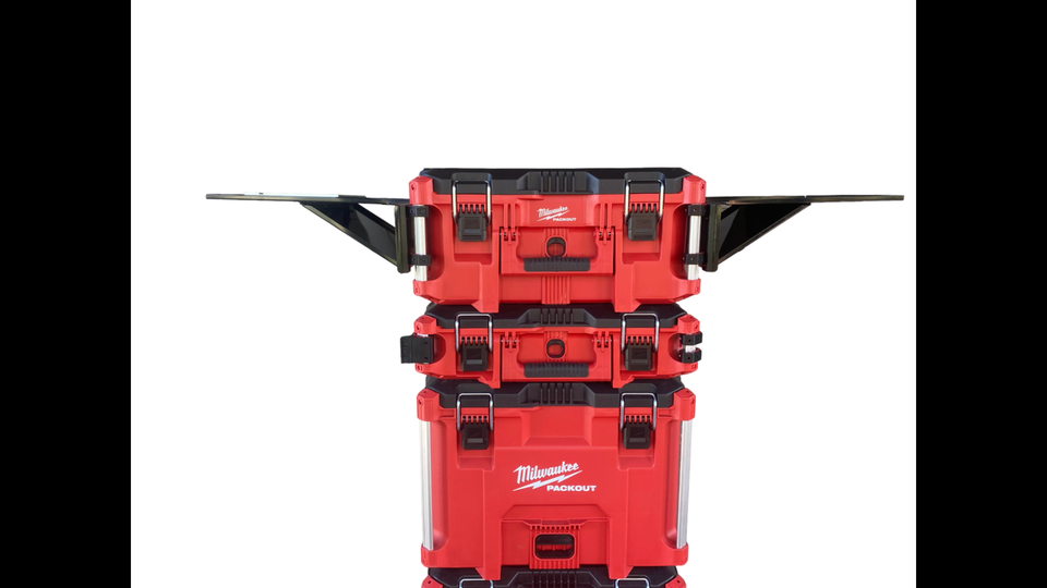 Milwaukee Packout, Folding / Detachable Steel Table, Rail Caps Included ...