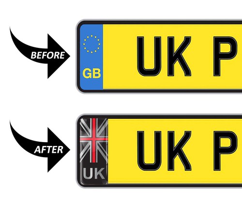2 x Domed Gel Stickers UK Flag GB Union Jack Badge Car License Number ...