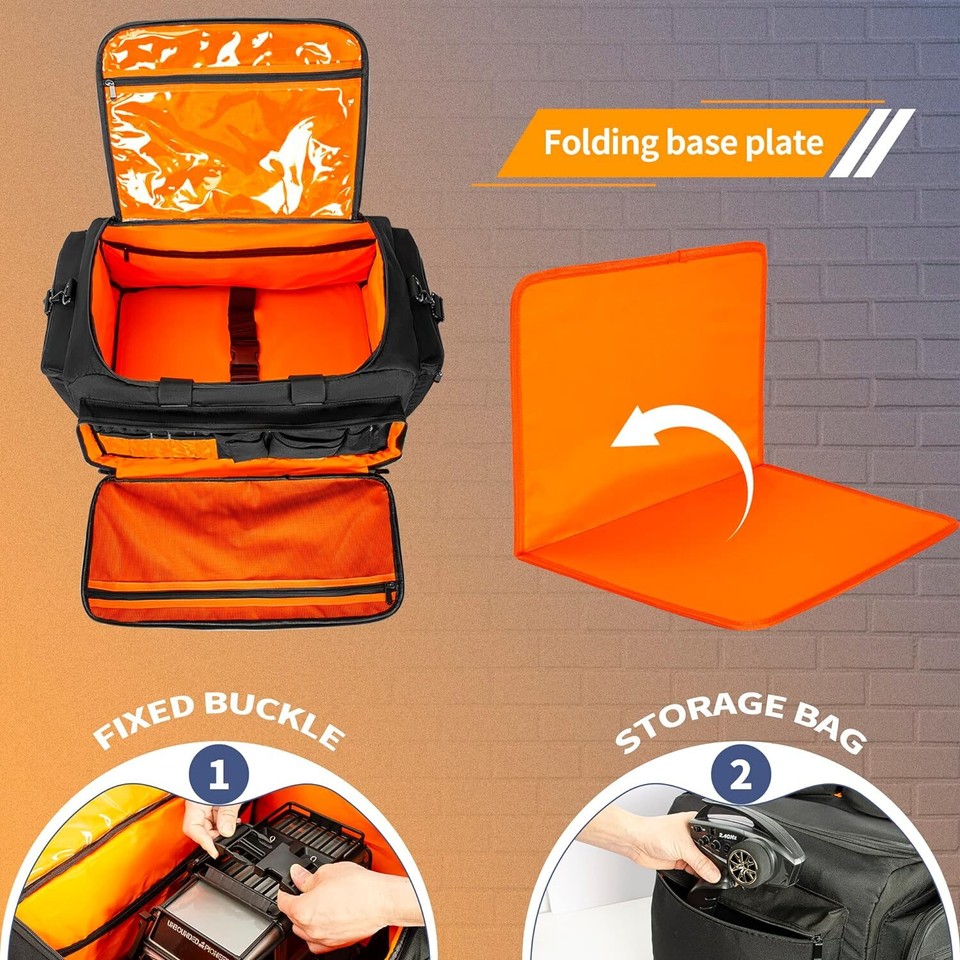 RC Storage Bag for 1/8,1/10 Cars, Multipocket RC Tool Bag, RC Car Carry ...