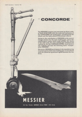 AV Landing Gear by Messier for The Concorde ad 1966 | eBay