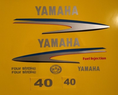 Yamaha Outboard Decal Sticker Kit Marine vinyl four stroke USA 40 / 50 ...