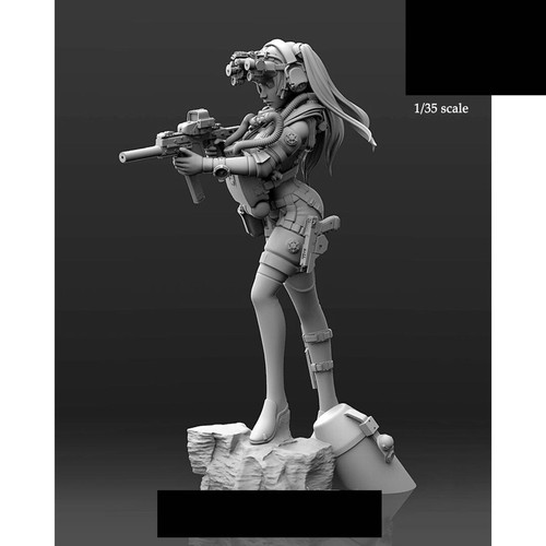 1/35 Resin Fantasy Female Gunner Unpainted Unassembled A098 | eBay.de