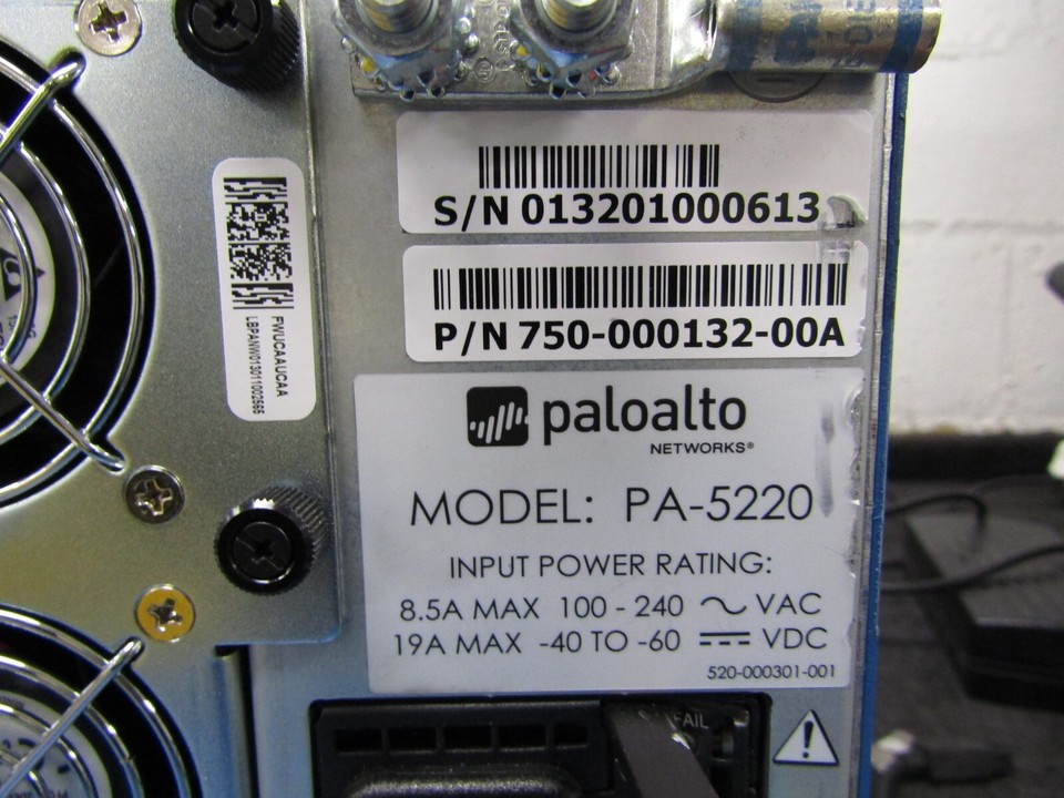 Palo Alto Networks PA-5220 Firewall Network Security Appliance Dual ...