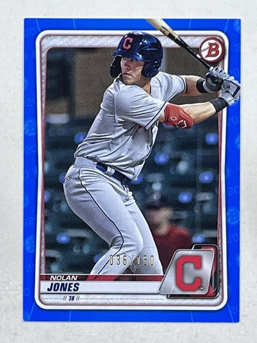 Nolan Jones 2020 Bowman Prospects Blue /150 #BP-95 MLB Indians Trading ...