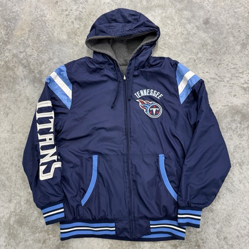 Tennessee Titans Jacket mens XL Reversible windbreaker puffer hooded ...