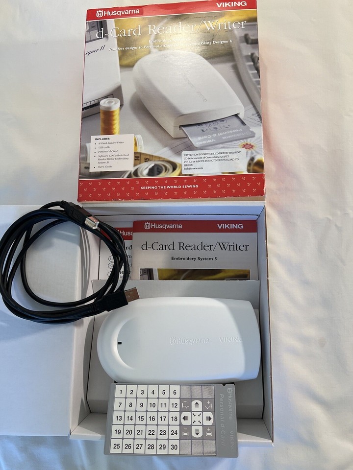 Husqvarna viking 4D d-Card Reader/writer kit | eBay