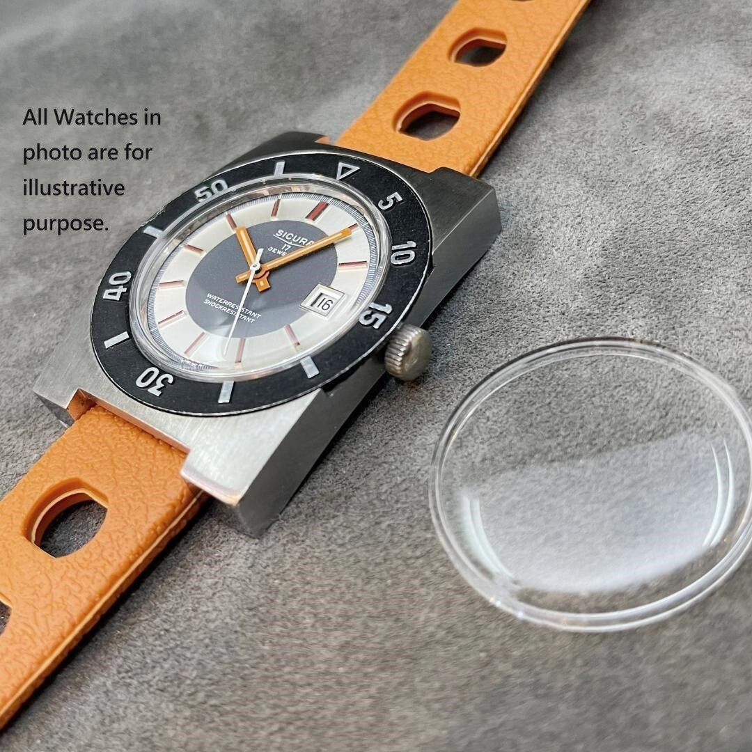 Plastic Crystal Plexi for Vintage Sicura Safari Watch with fold-out ...