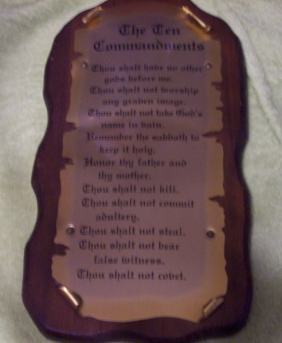 Vintage RARE Homco The Ten Commandments Wall Plaque Wood Wooden and Tin ...