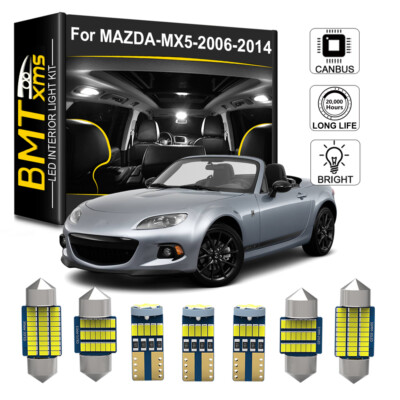 6pcs Canbus LED Interior Dome Map Light Package Kit For MX-5 Miata NC ...
