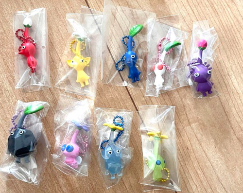 Pikmin Mascot Mini Figure Keychain Gummy 2 Keychain Figure Complete Set ...