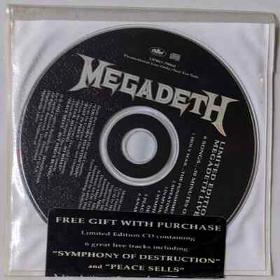 1992 Megadeth Limited Edition Megadeth Live Promo Music Album New CD | eBay