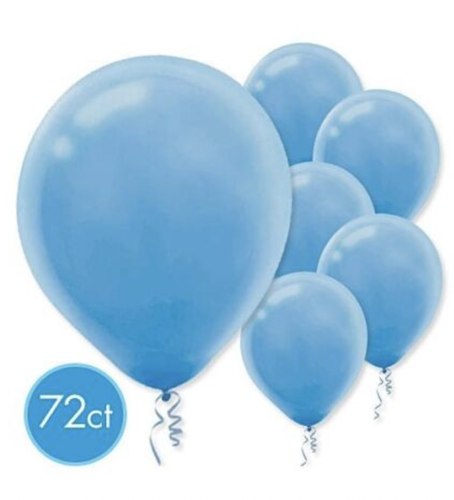 72 Count Powder Blue Latex Balloons 12in. Wedding Birthday Party ...