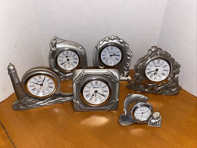 SEAGULL Pewter Quartz Miniature Mini Clocks - YOU PICK! | eBay