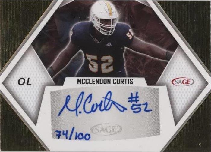 2023 SAGE Low Series - Autographs McClendon Curtis #A-MC Gold /100 (AU ...
