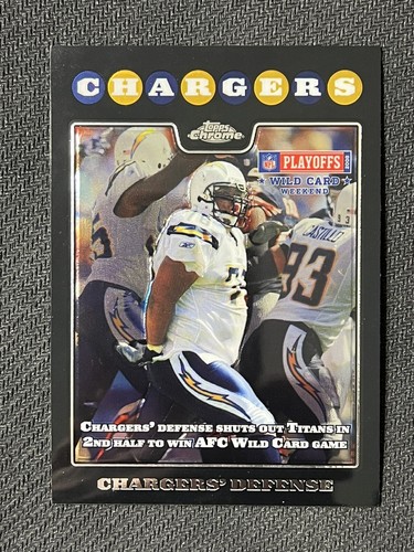 2008 Topps Chrome #TC162 Chargers' Defense Playoffs Wild Card Weekend ...