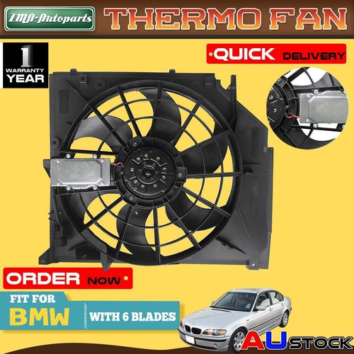 For BMW E46 6 blades and with control mod and brush motor Radiator ...