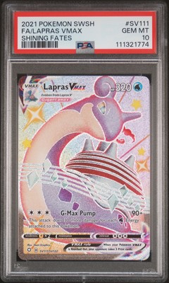 2021 POKEMON SWORD & SHIELD SHINING FATES #SV111 FULL ART/LAPRAS VMAX ...