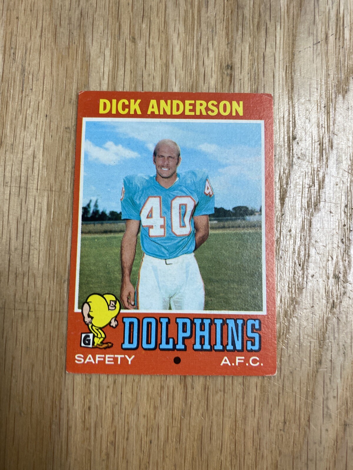 1971 Topps Football Dick Anderson Dolphins Card #67 | eBay