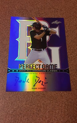 2014 leaf all American perfect game Doak Dozier autographed rookie card ...