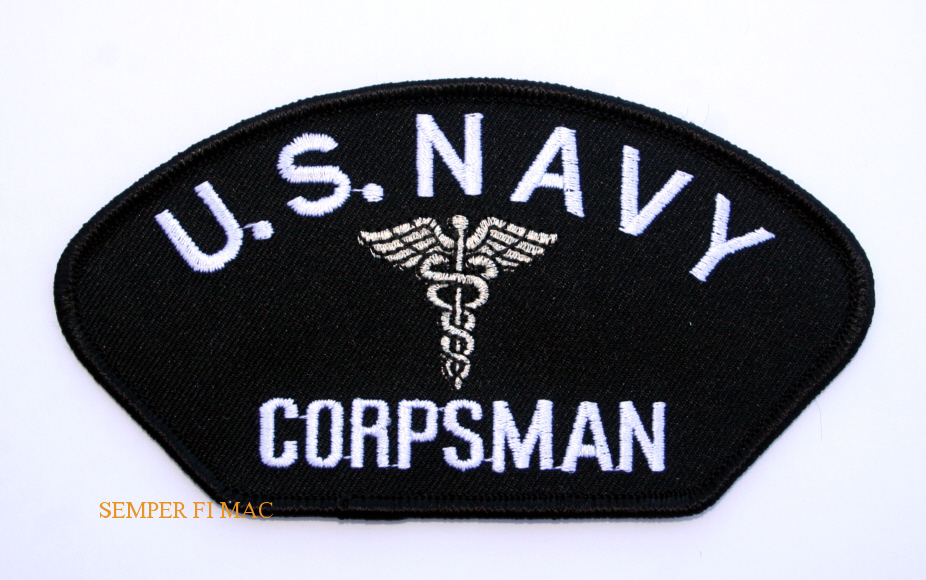 CORPSMAN HAT JACKET PATCH US NAVY MARINES DOC MEDIC FMF PIN UP USS USN ...