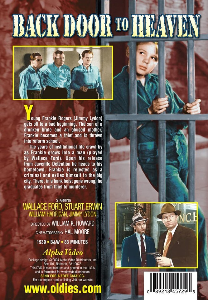 Back Door To Heaven (DVD) Stuart Erwin Wallace Ford William Harrigan ...