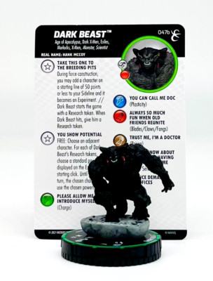 Marvel Heroclix Dark Beast #047b Prime w/ Card X-Men Rise & Fall Set | eBay