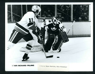 Mike Palmateer & Wayne Merrick 1979 Press Photo Toronto Maple Leafs vs ...