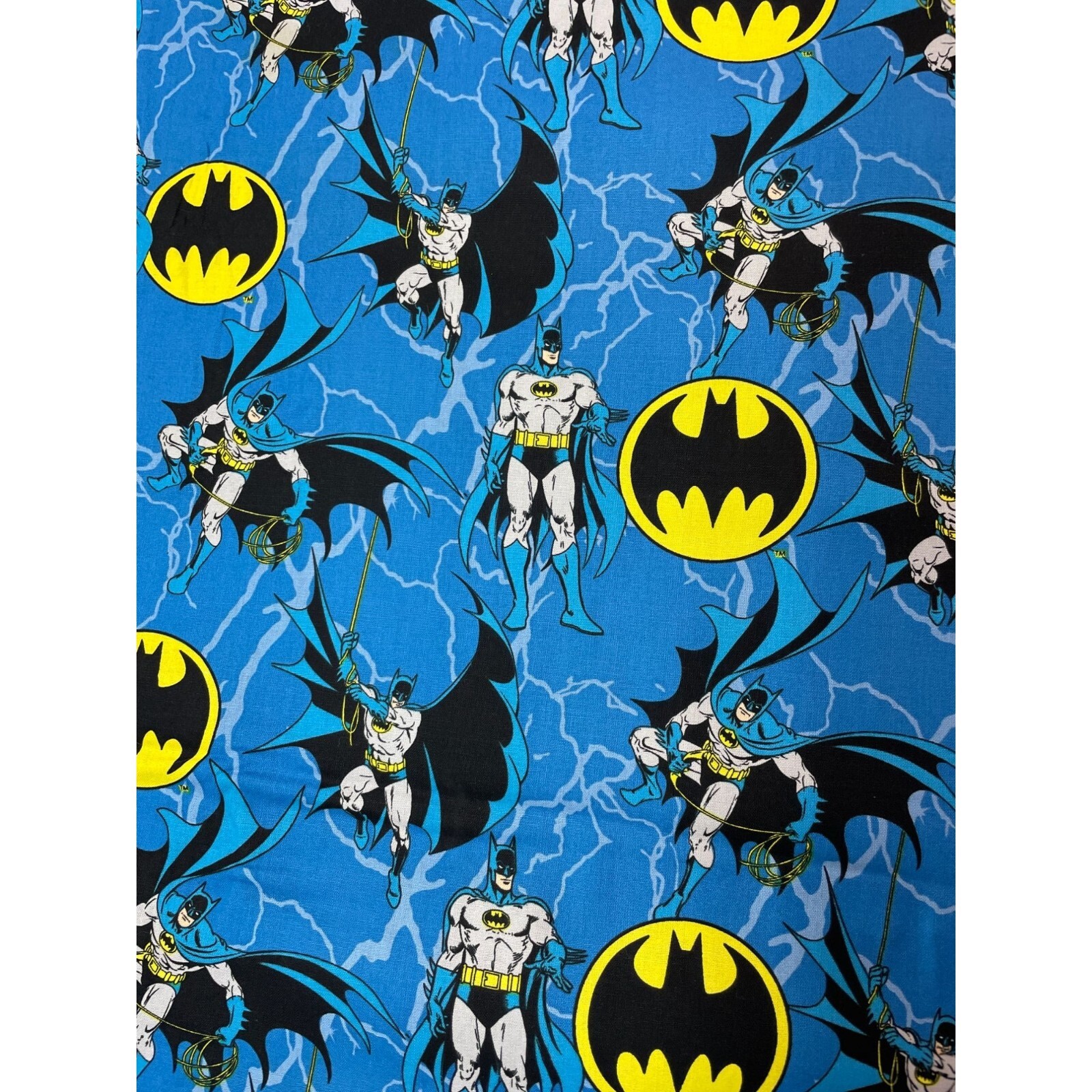 Batman Rope Cotton Fabric Licensed blue Justice League DC comics ...
