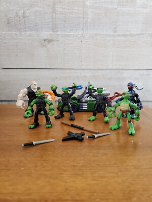Teenage Mutant Ninja Turtles TMNT Action Figures Lot Clan Hun Donatello ...