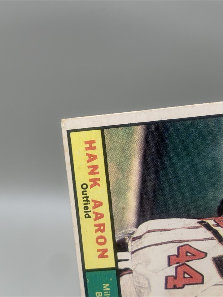 1961 Topps -Hank Aaron #415 Milwaukee Braves Great Color/centering Free ...