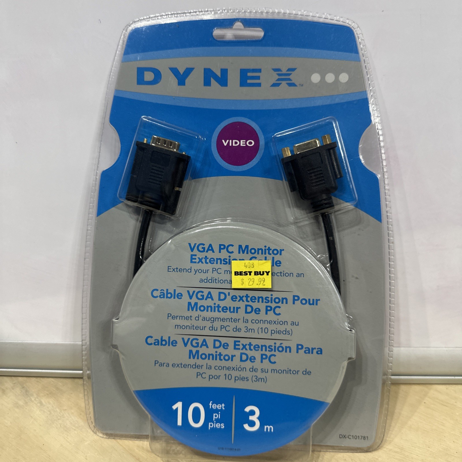 Dynex - 10' PC Monitor Extension Cable DX-C101781, Black - 10 Ft | eBay
