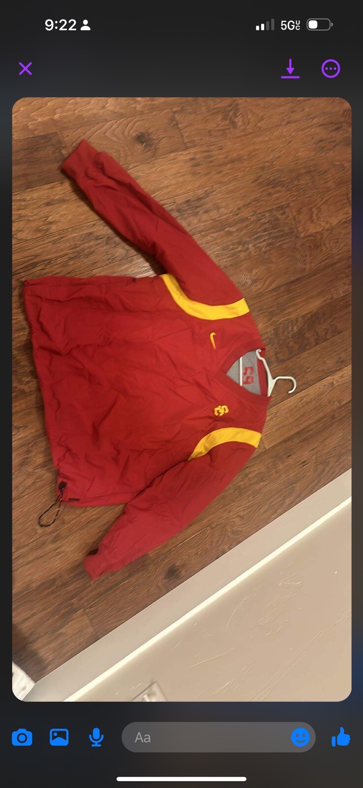 USC Football Team Issued Gear XXL Reversable Red Windbreaker/Grey ...