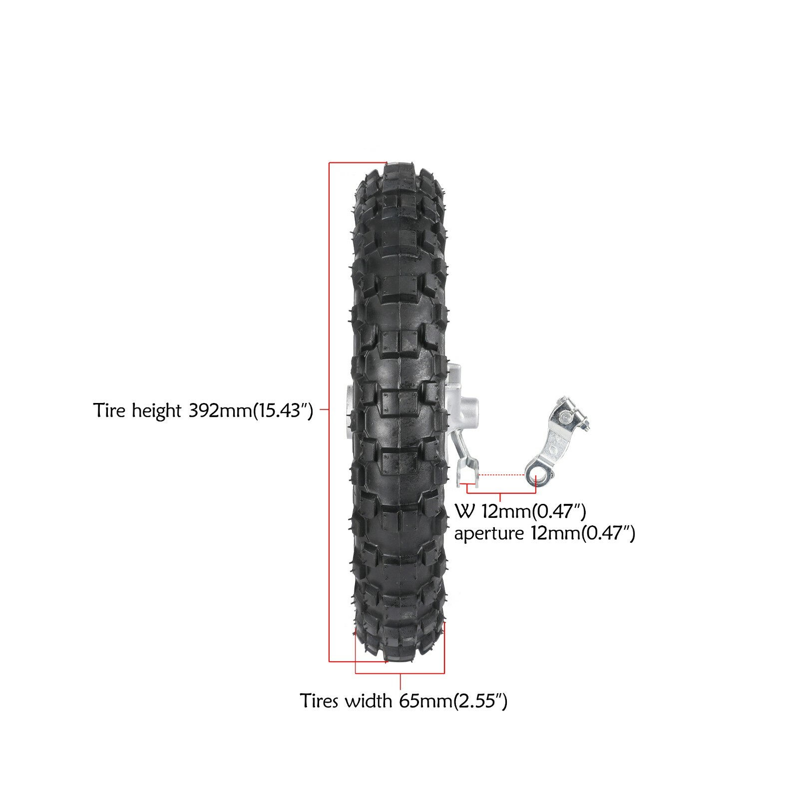 10" Front & Rear Wheel Rim Tire Set 50cc 70cc 110cc Dirt Bike CRF DRZ70 ...