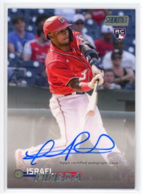 2023 Stadium Club Autographs Israel Pineda RC Auto Washington Nationals ...