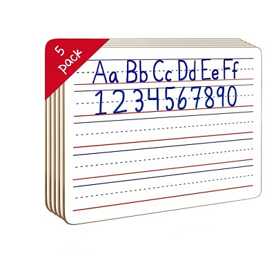 4 Pack Dry Erase Ruled Lap Boards l 9 X12 inch Lined Whiteboards Double ...