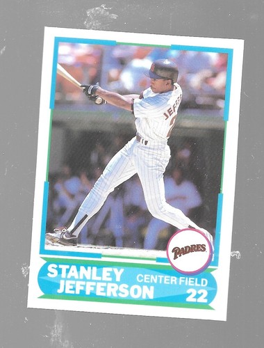 1988 Score Stanley Jefferson 11 Young Superstar San Diego Padres ...