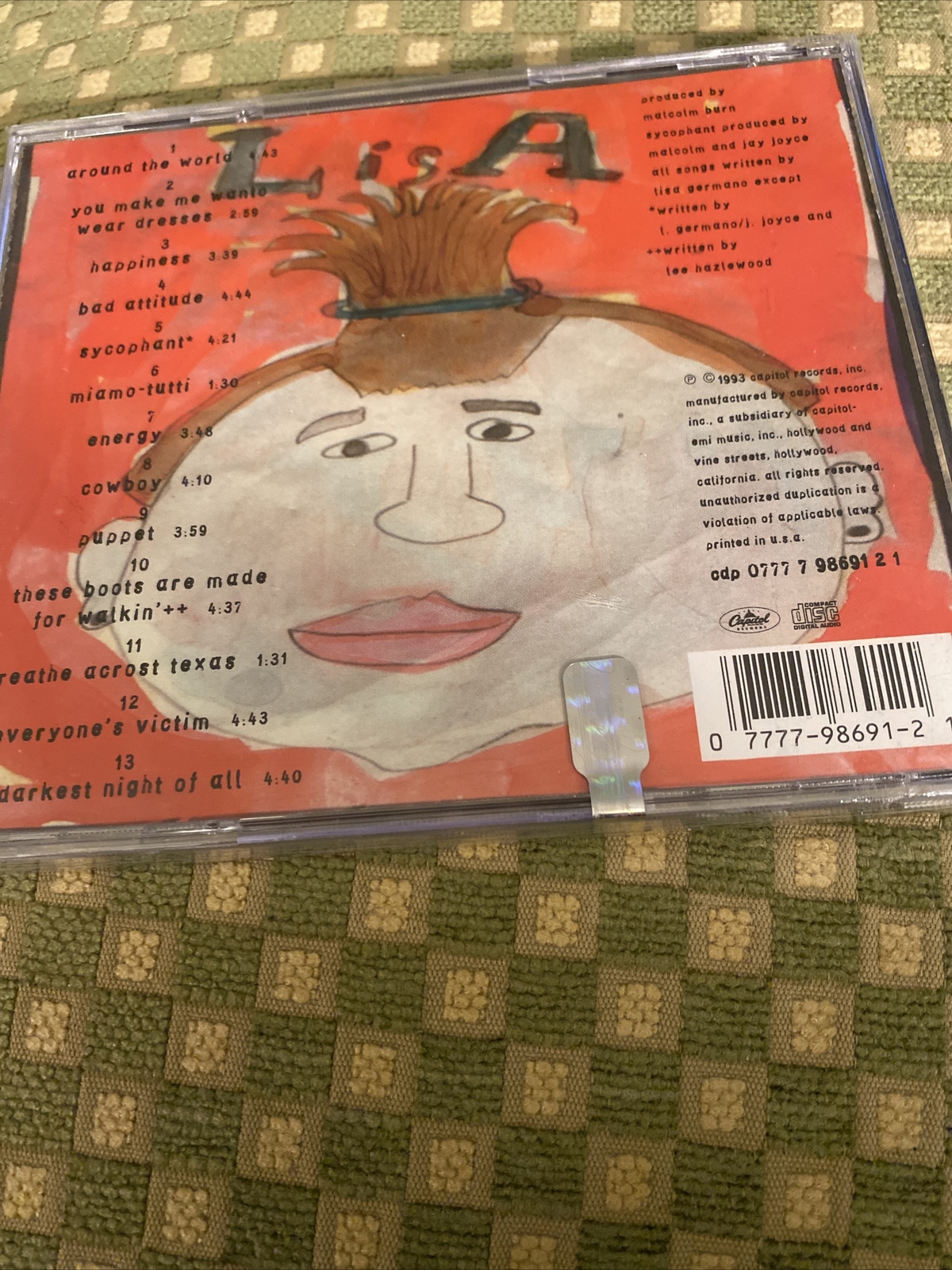 Lisa Germano CD Happiness 1st Press Capitol 1993 (cut-out) for sale ...