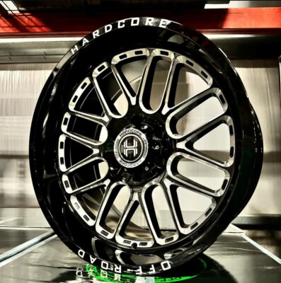 4 NEW 20x9 Hardcore HC102 Wheels Black Milled 8x170 Ford F250 F350 | eBay