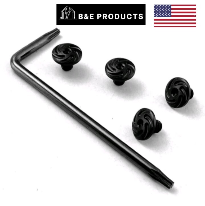 Beretta 92fs, M9 Black Grip Screws T8 Torx Key 4 Stainless Steel Grip ...
