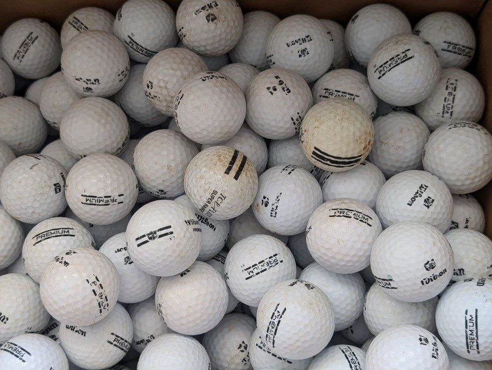 600 Used Range Balls Hit Away Golf Ball Practice Shag Bag D Grade AA | eBay