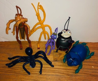 Lot of 6 Disney Pixar Bugs Life Action Figures Hopper Dim Atta Rosie ...