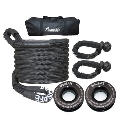 Kinetic Recovery Rope Kit 7/8" x 20' Tow Rope w/2 Soft Shackles 2 ...