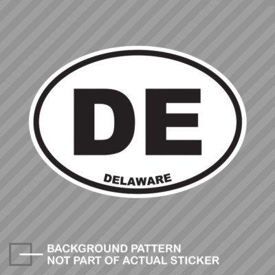 Delaware State Oval Sticker Decal Vinyl DE | eBay