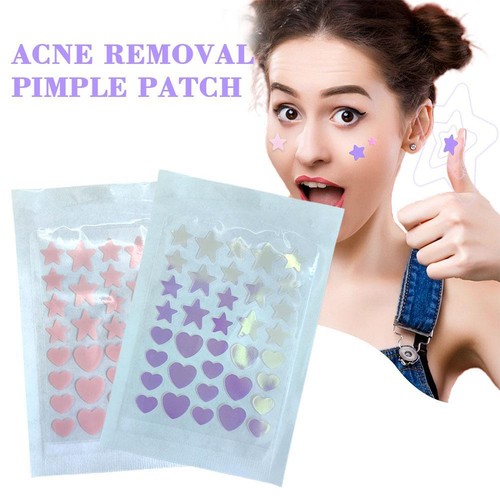 36PCS Heart Star Pimple Patch Salicylic Acid Acne Treatment Stickers ...