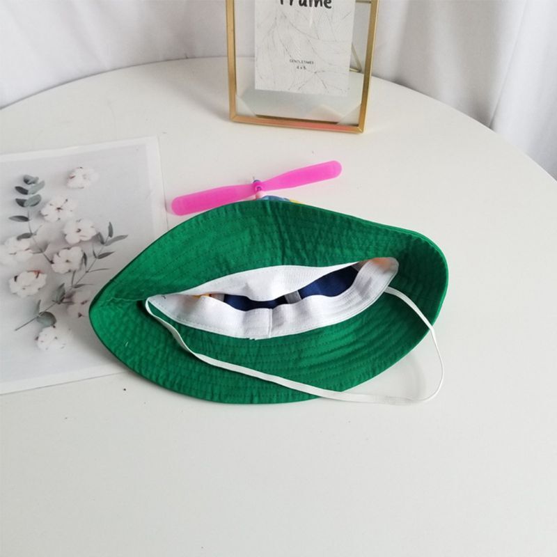 Kids Helicopter Propeller Bucket Rainbow Sunscreen Fisherman Hat | eBay