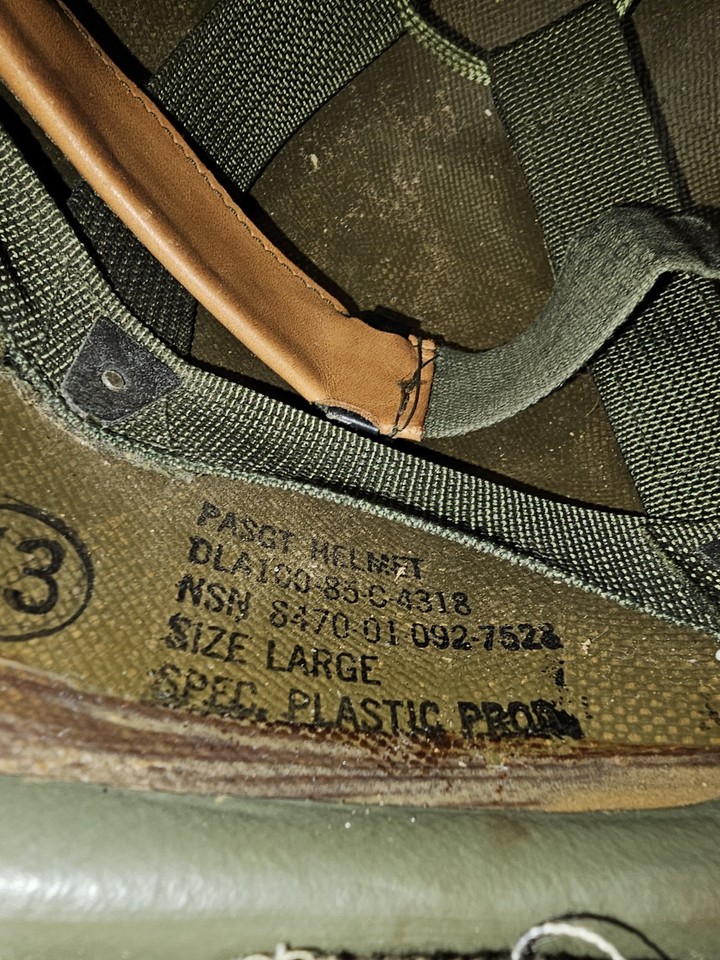 US Army PASGT Ballistic Made With Kevlar Military Helmet Used Size L | eBay