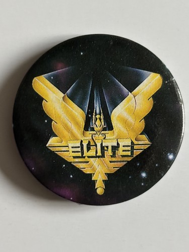 ELITE SPACE FLIGHT BBC MICRO vintage 1980s computer game promo rare pin ...