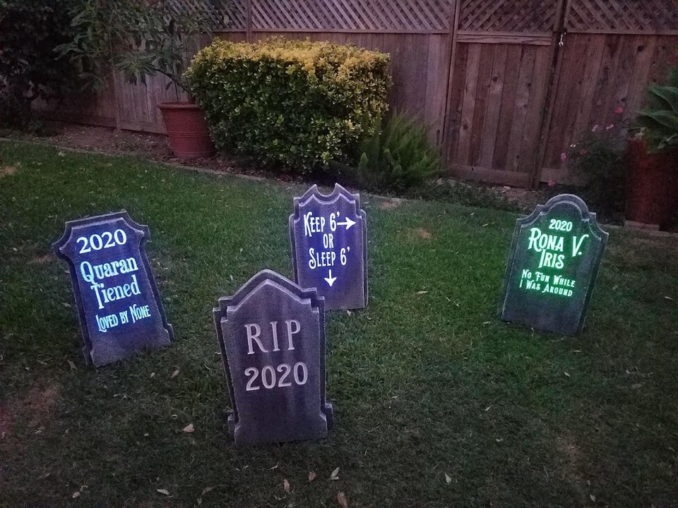 E- Jacob Marley Gravestone tombstone. LED Illuminated with 20 color ...