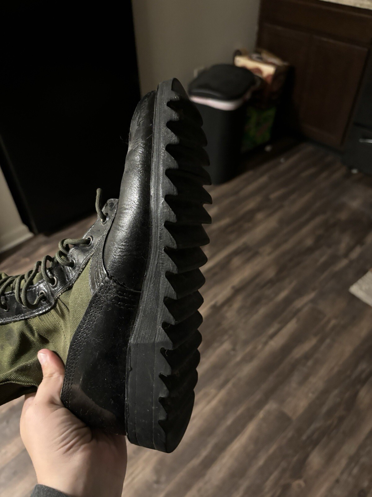 Men's Military Tactical Combat Jungle Boots OD Green / Black Ripple ...