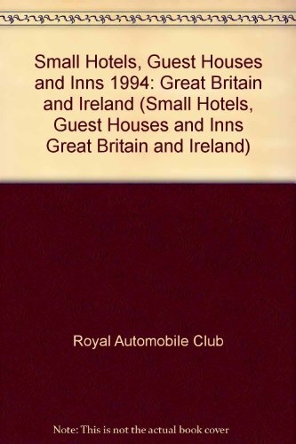Small Hotels, Guest Houses and Inns 1994: Great Britain and Irel | eBay ...
